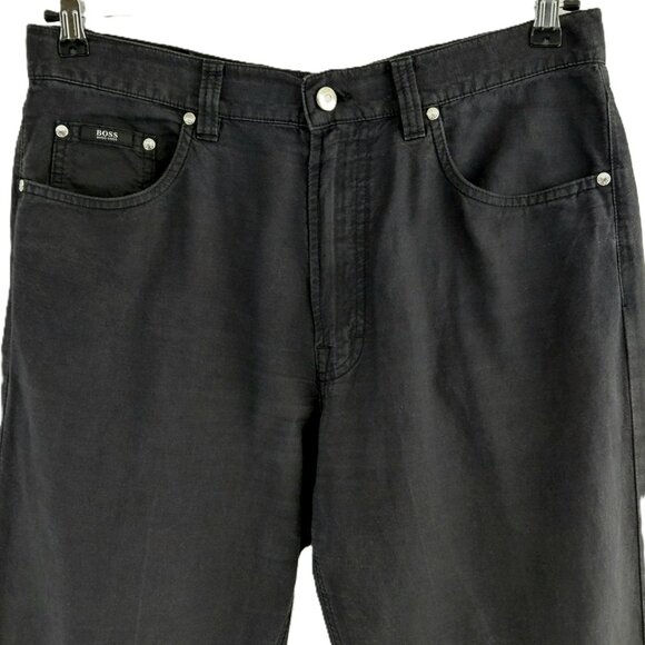 Hugo Boss | Pants | Hugo Boss Alabama Linen Blend Pants Waist 36 Black ...